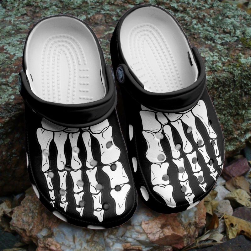 Amazing Skull Foot Halloween Crocband Crocs Shoes - Hot Sale 2025