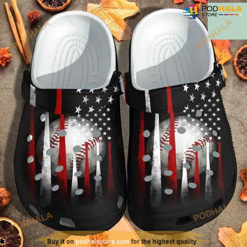 Baseball Ball America Flag Crocs Clog Shoes - Hot Sale 2025