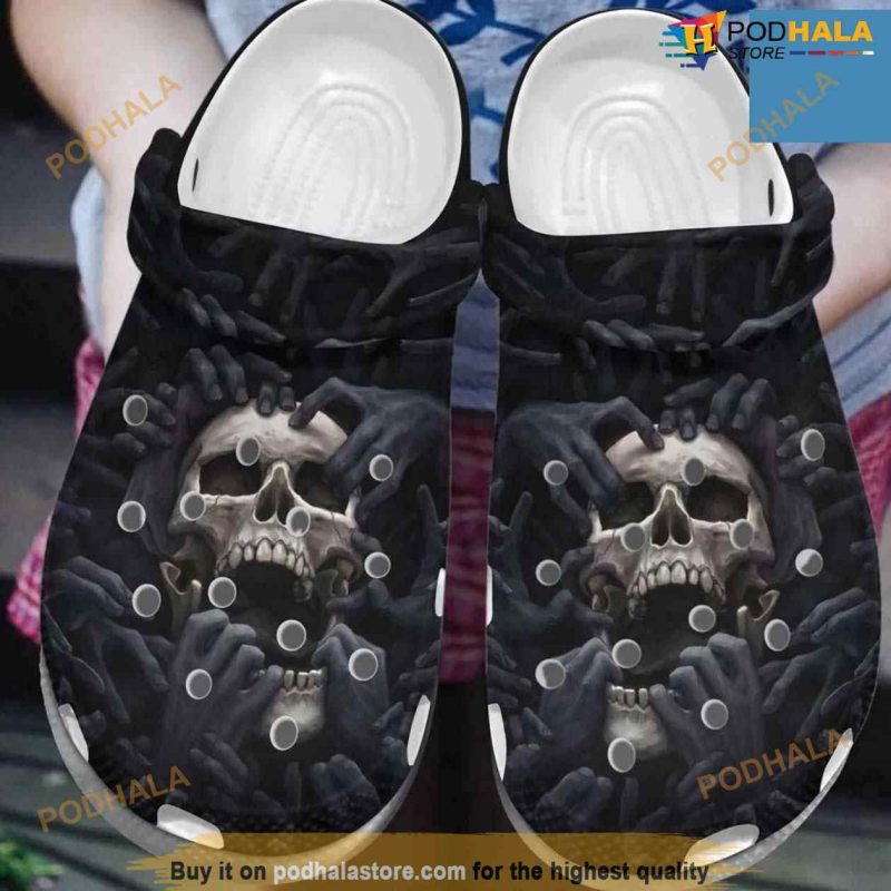 Black Skull Clogs Clogsbland Crocs Clog Shoes - Hot Sale 2025