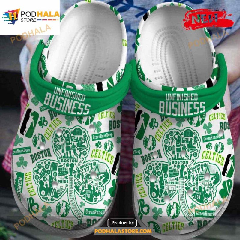 Boston Celtics 2023 NBA Unfinished Businees Crocs Classic Clog Shoes ...