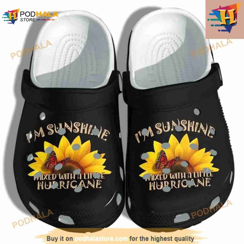 Butterfly Sunflower Cancer Awareness Crocs Clog Shoes - Hot Sale 2025