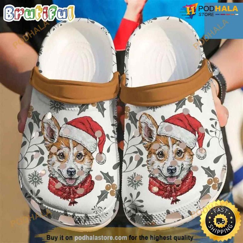 Corgi Xmas Christmas Pattern Crocs Crocband Clog Shoes - Hot Sale 2025