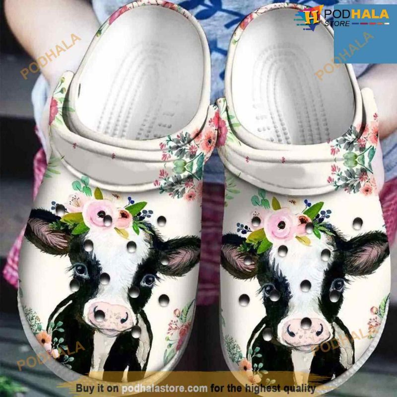 Cow Flower Clogsbland Crocs Clog Shoes - Hot Sale 2025