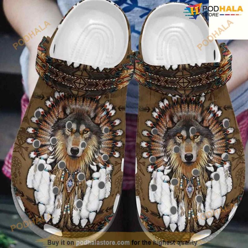 Crocs Shoes Native American Wolf - Hot Sale 2025