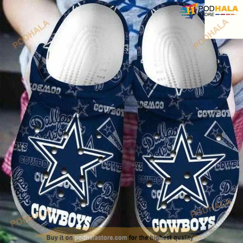 Dallas Cowboys Team NFL Adults Crocs Crocband Clog Shoes For Men Women ...