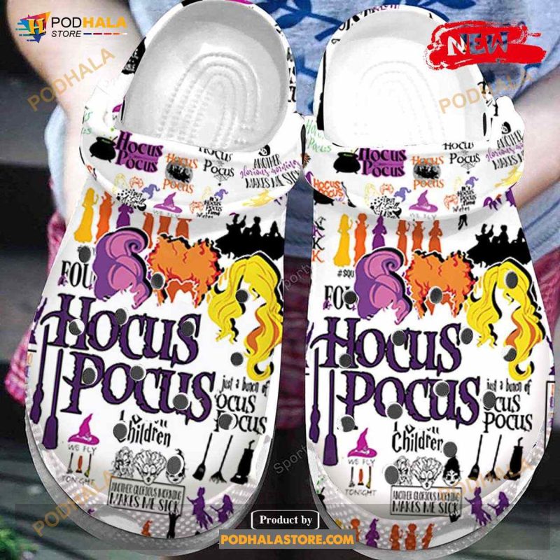 Hocus Pocus White Design Crocs Classic Clog Shoes - Hot Sale 2025