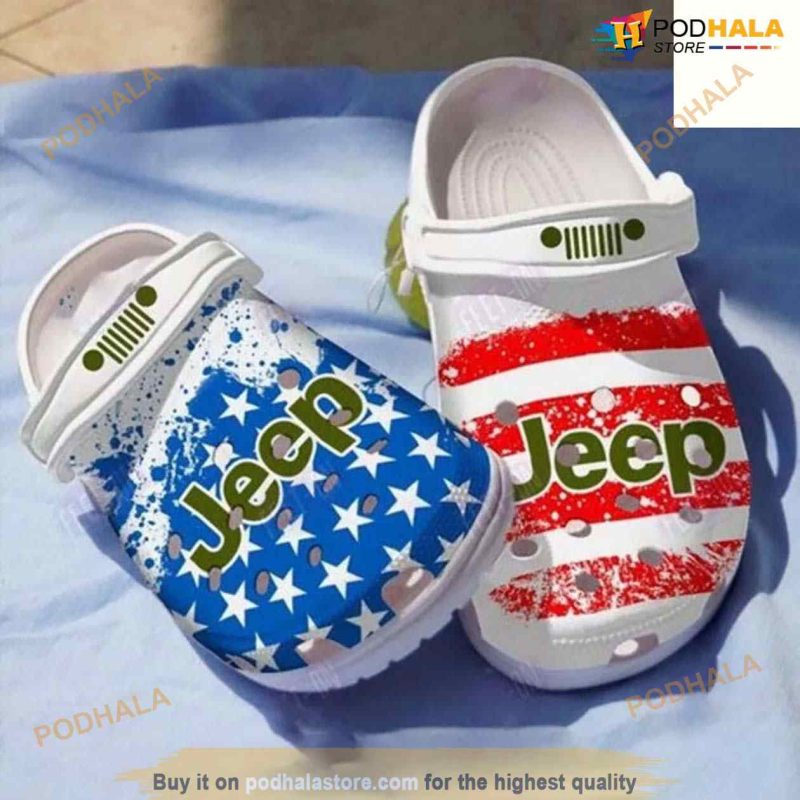 Jeep American Flag Crocs Clog Shoes For Men Women - Hot Sale 2025