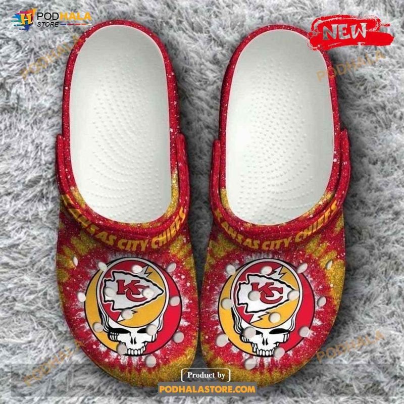 Kansas City Chiefs Grateful Dead Crocs Crocband Clogs Comfy Footwear ...