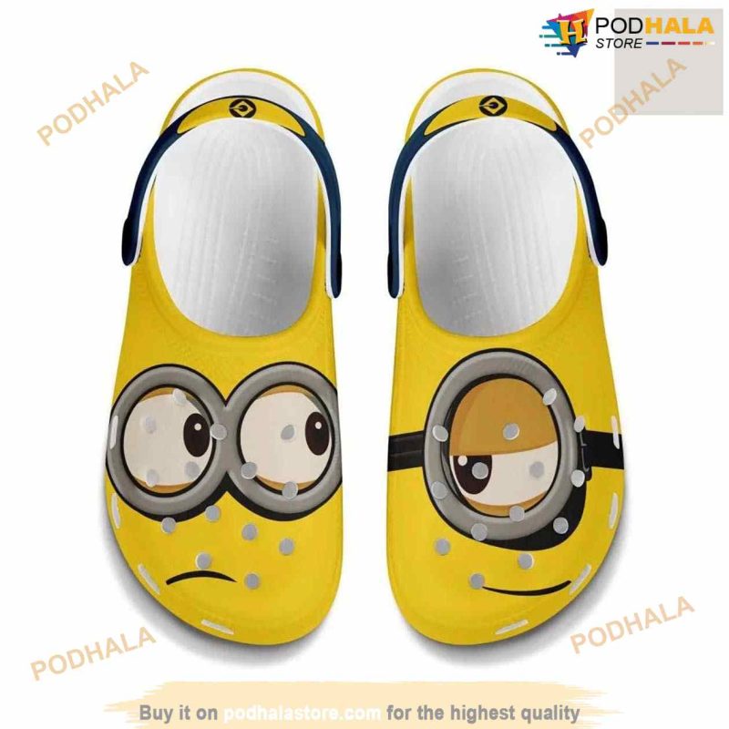 Minions Goggles Full Print Yellow Blue Graphic Cartoon Crocs Clog Shoes ...
