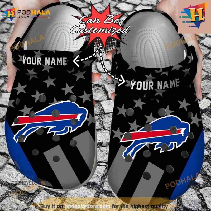 NFL Crocs Buffalo Bills Star Flag Crocs Clog Shoes - Hot Sale 2025