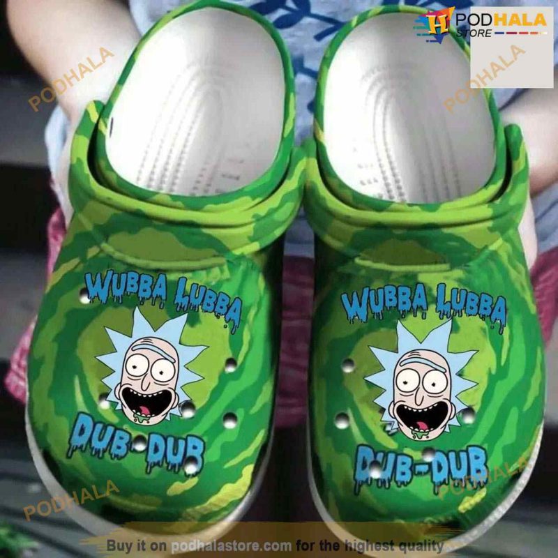 Rick And Morty Wabba Lubba Funny Cartoon Movie Character Crocs Clog ...