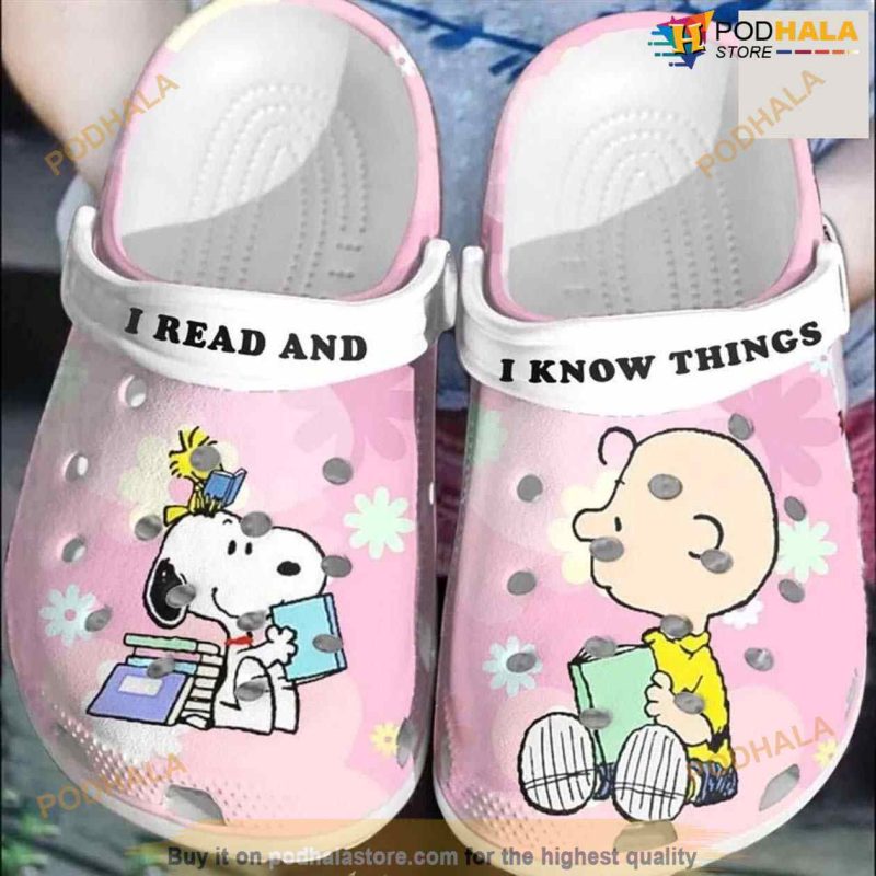 Snoopy And Charlie Brown Peanust I Read And I Know Things Gift For Fan ...