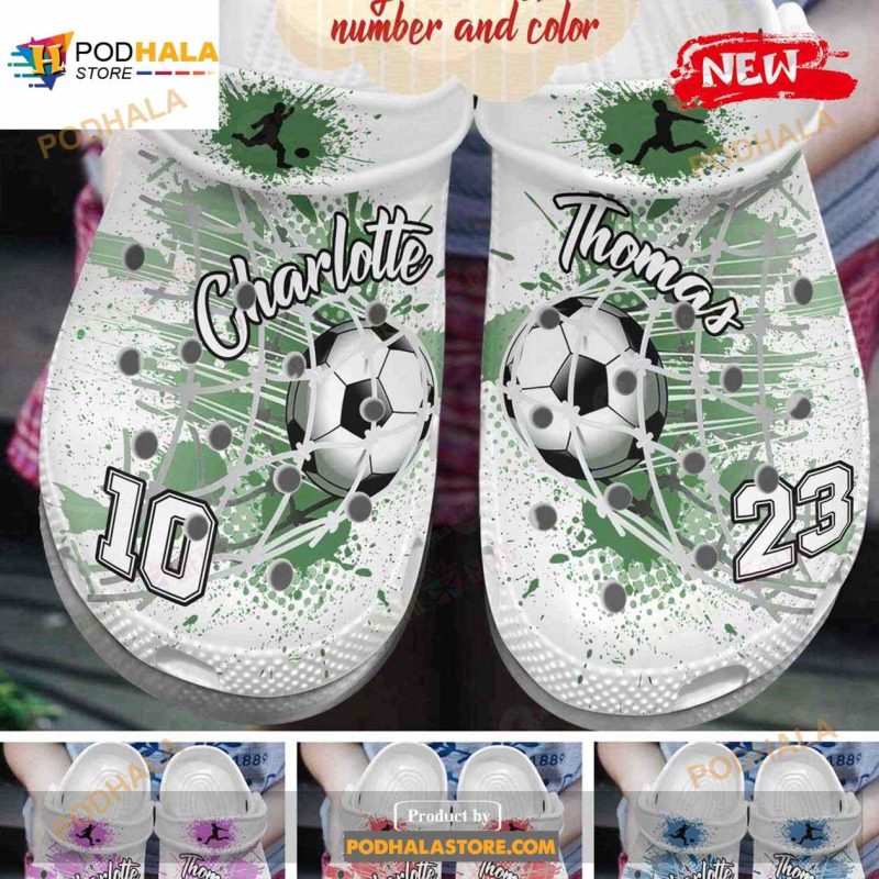 Soccer Classic Watercolor Goalscoring Collection For Unisex Crocs Clog ...