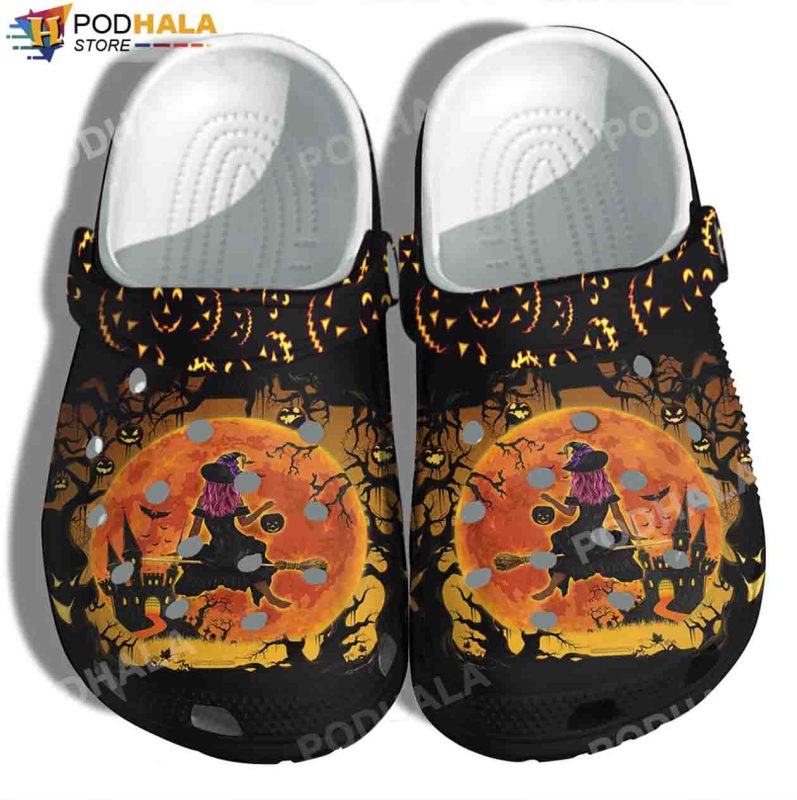 Witch Evil Pumpkin Lady Witch Crocs Halloween Gifts - Hot Sale 2024